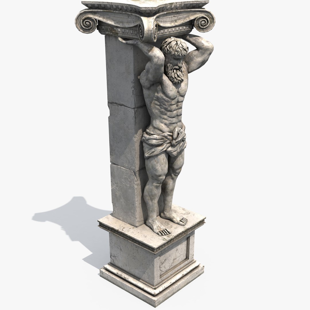3D Model Column Statue - TurboSquid 1639997