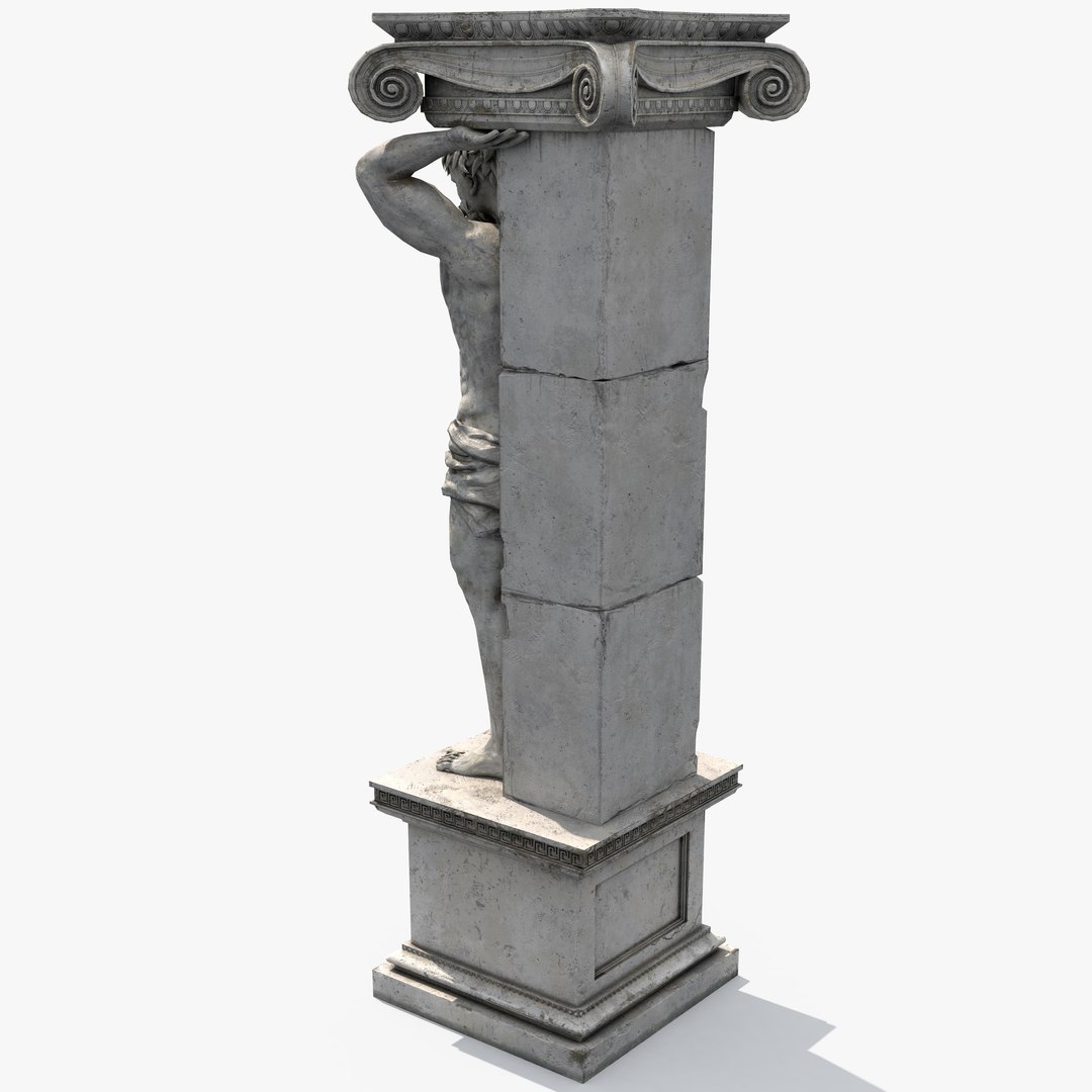 3D Model Column Statue - TurboSquid 1639997