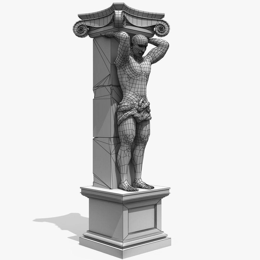 3D Model Column Statue - TurboSquid 1639997