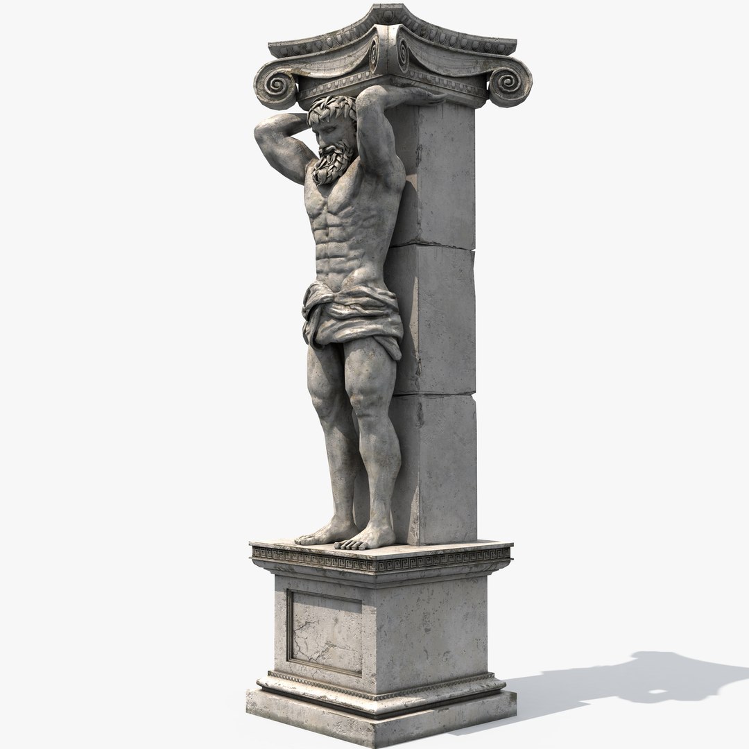 3D Model Column Statue - TurboSquid 1639997