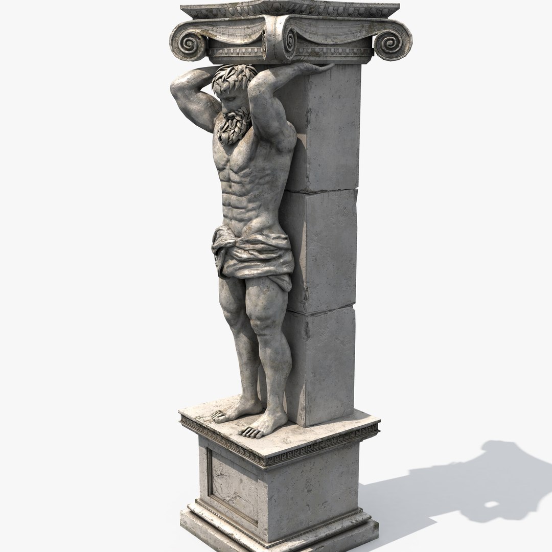 3D Model Column Statue - TurboSquid 1639997