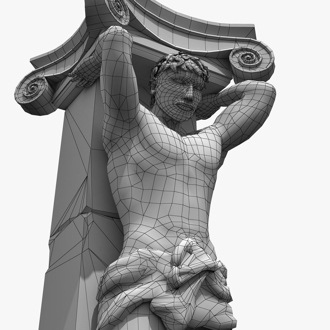 3D Model Column Statue - TurboSquid 1639997