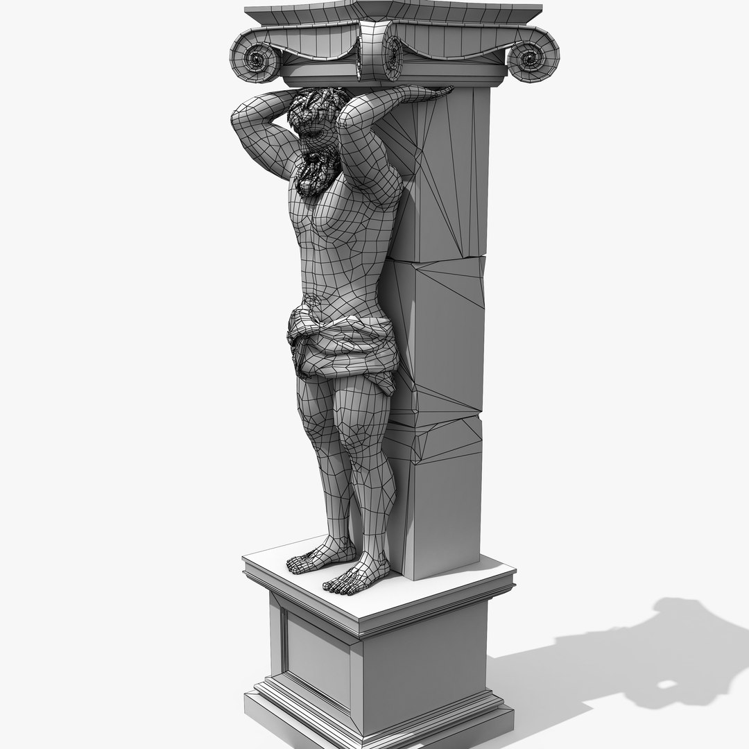 3D Model Column Statue - TurboSquid 1639997