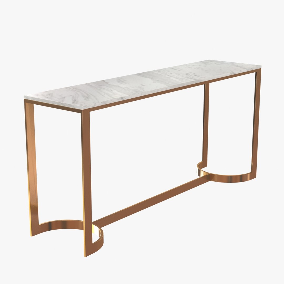 Console Bernhardt Blanchard Table 3d 3ds