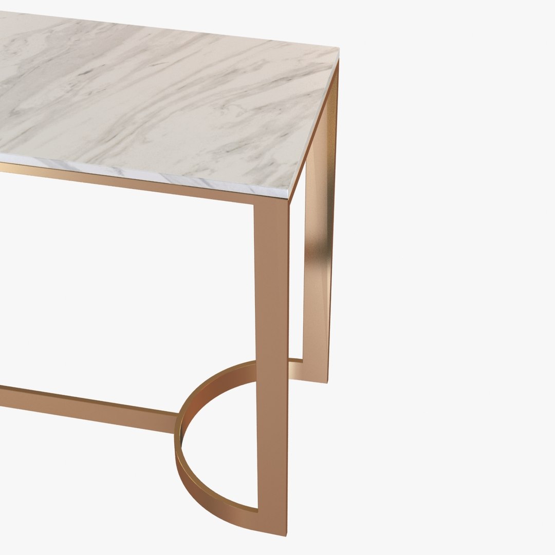 Console Bernhardt Blanchard Table 3d 3ds
