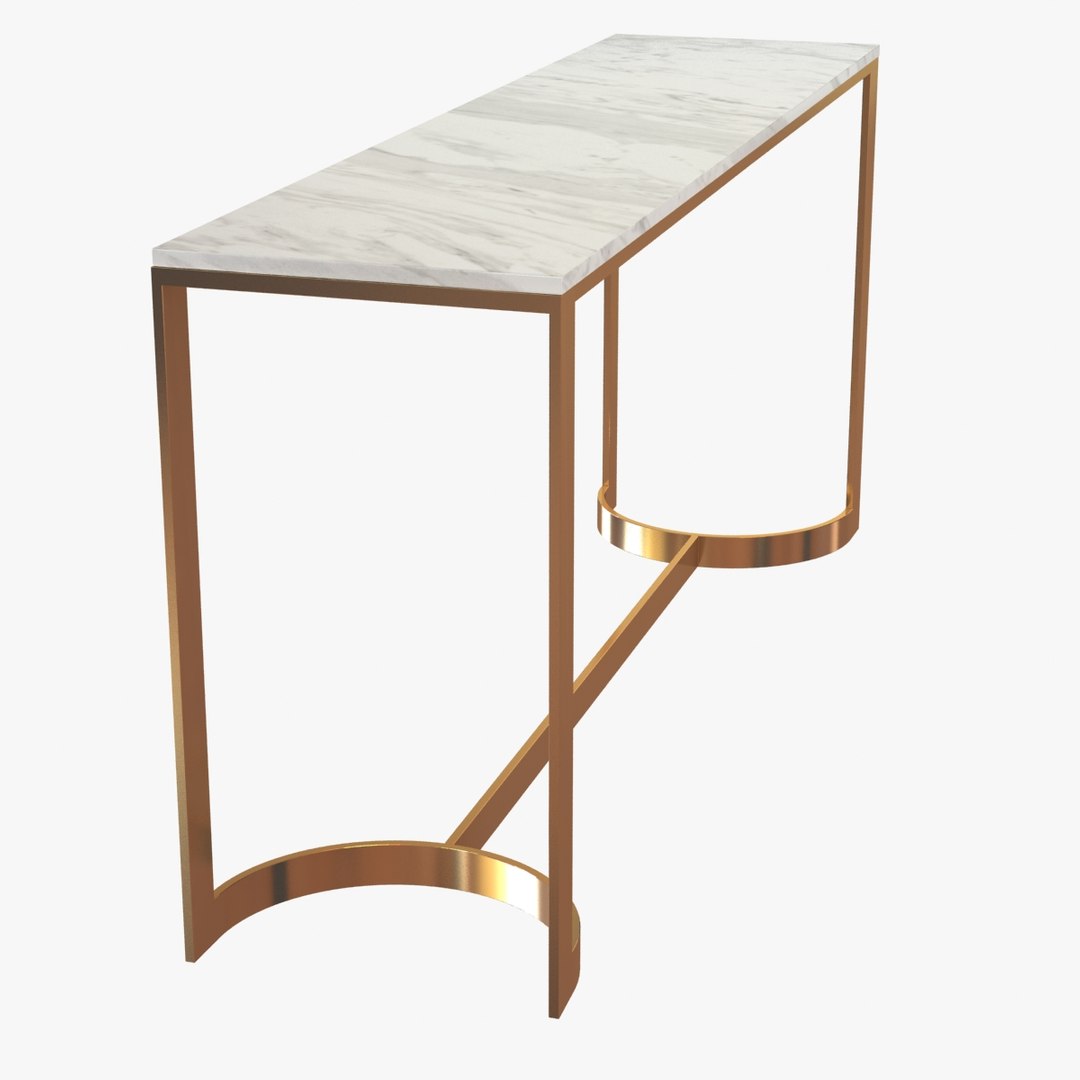 Console Bernhardt Blanchard Table 3d 3ds