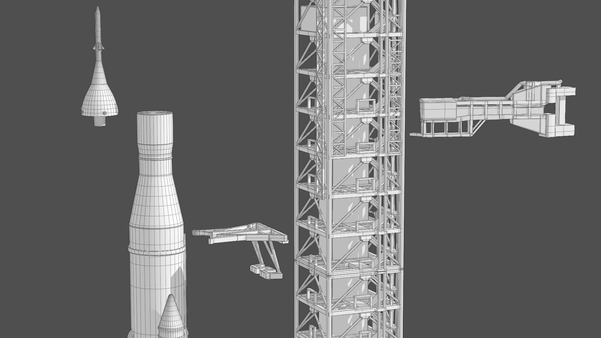 SLS And Tower P3D 3D Model - TurboSquid 2434019
