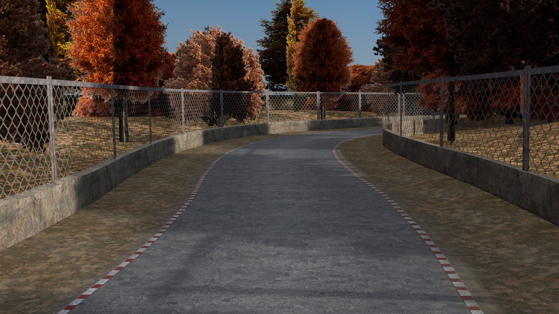 3d Fbx Road Autumn Forest