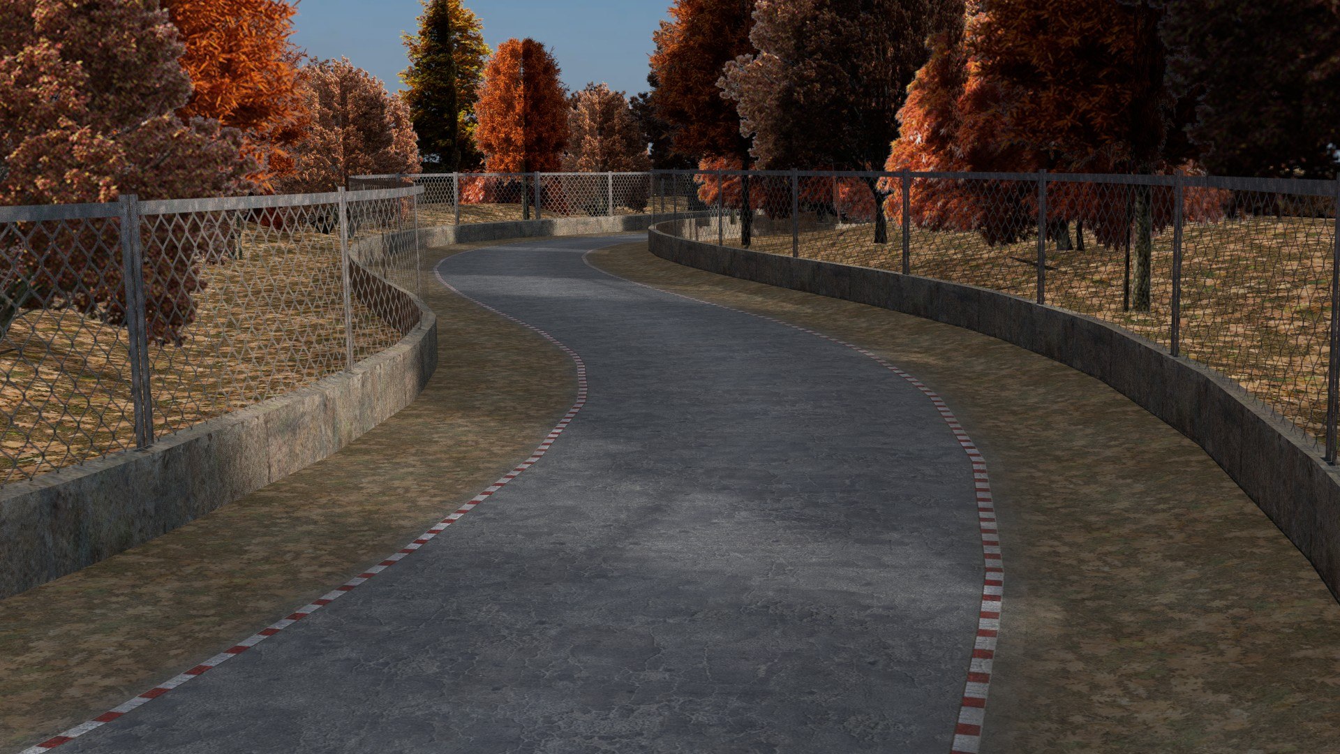 3d Fbx Road Autumn Forest