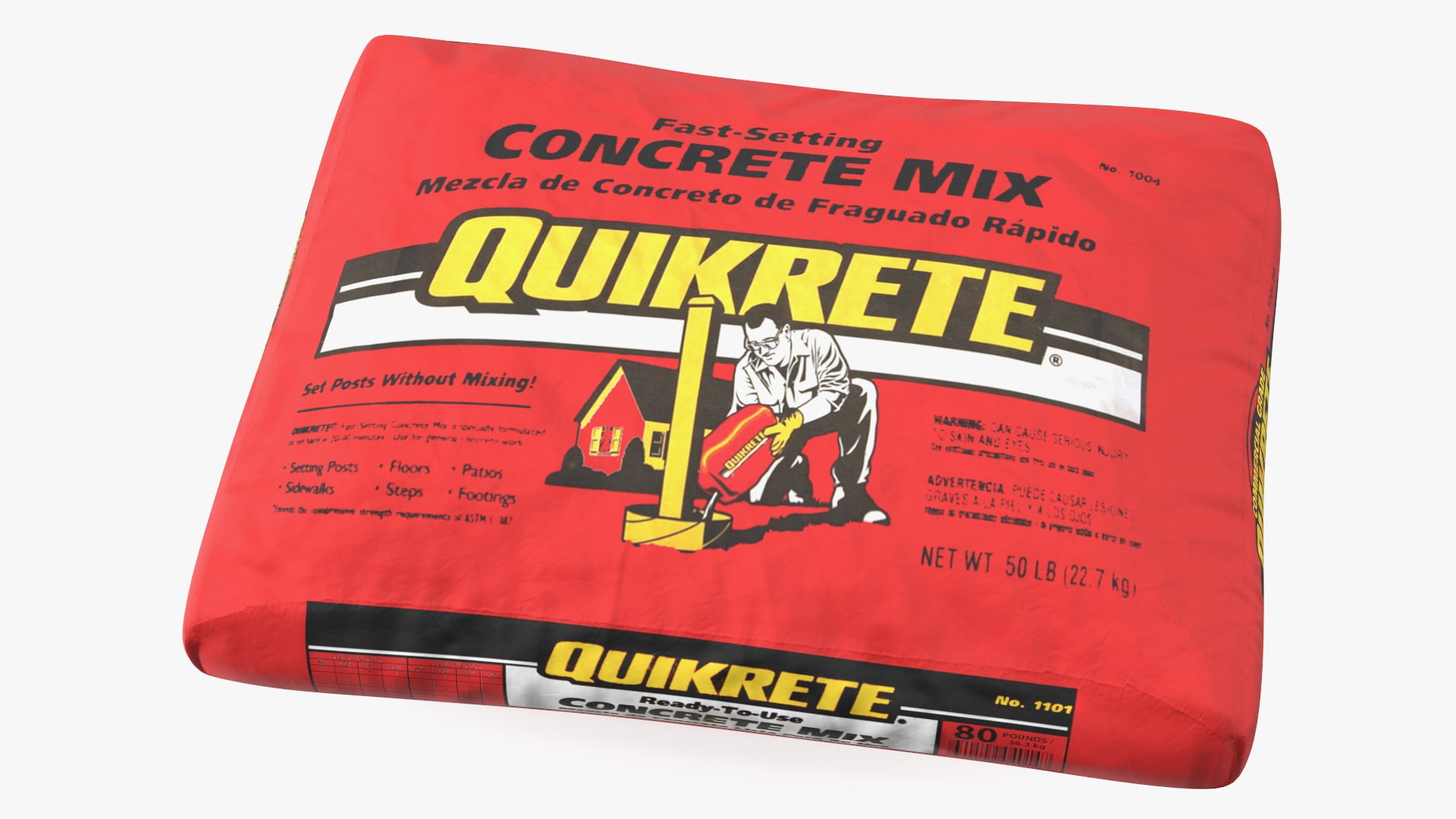 3D Lying Cement Packaging 50 Lb Red - TurboSquid 2137509