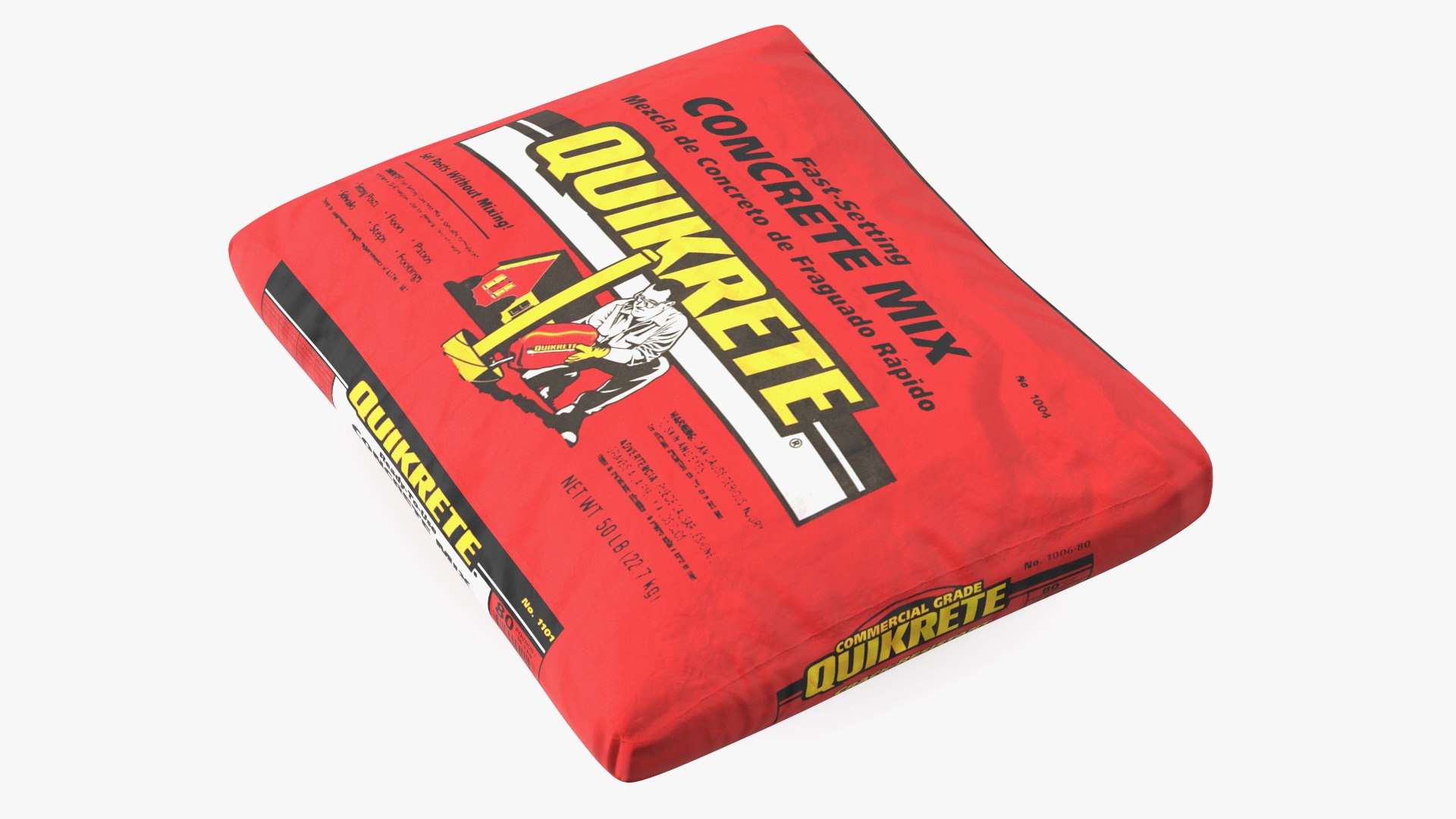 3D Lying Cement Packaging 50 Lb Red - TurboSquid 2137509