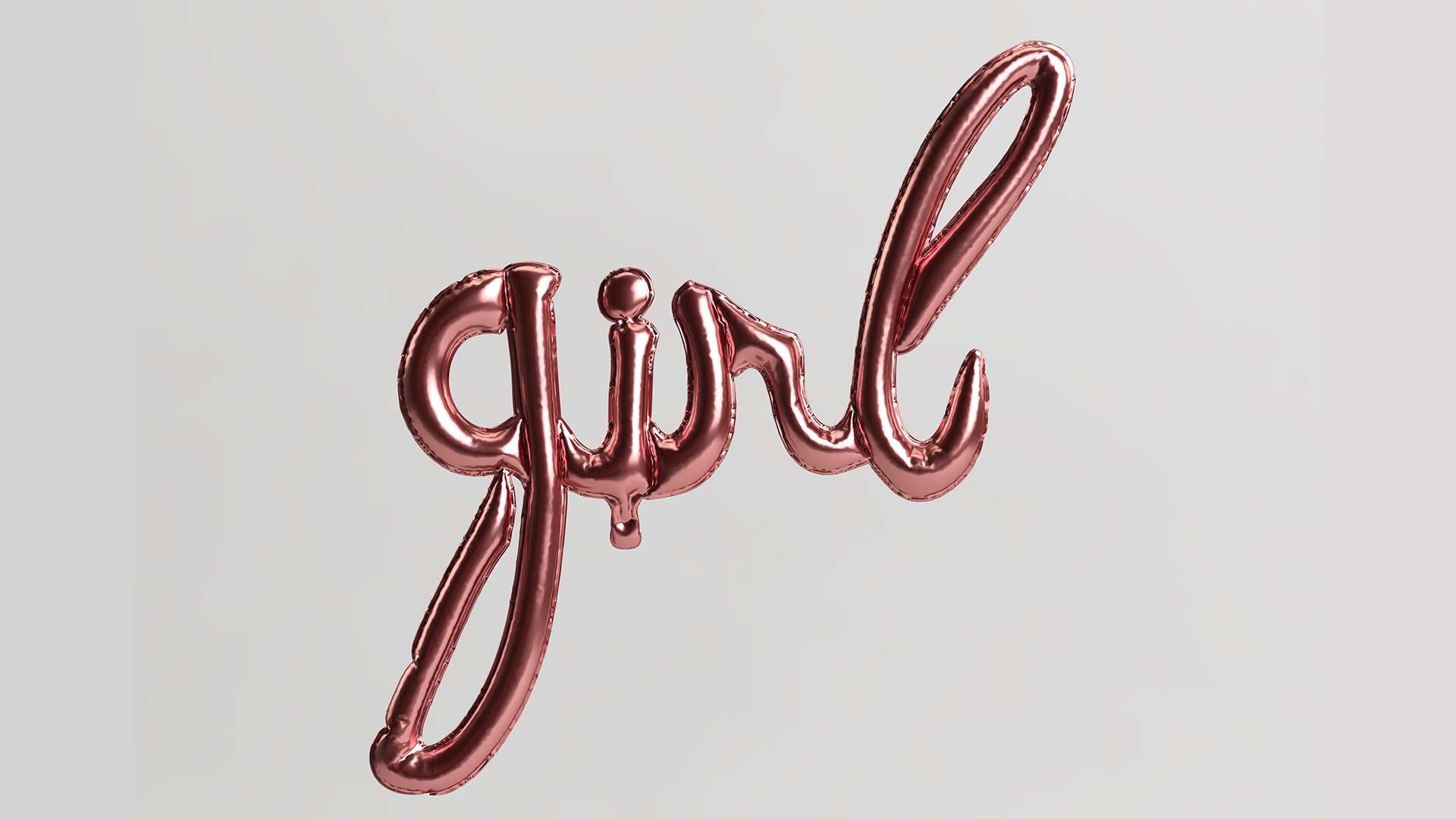 Girl Letter Balloon 3D Model - TurboSquid 1867151