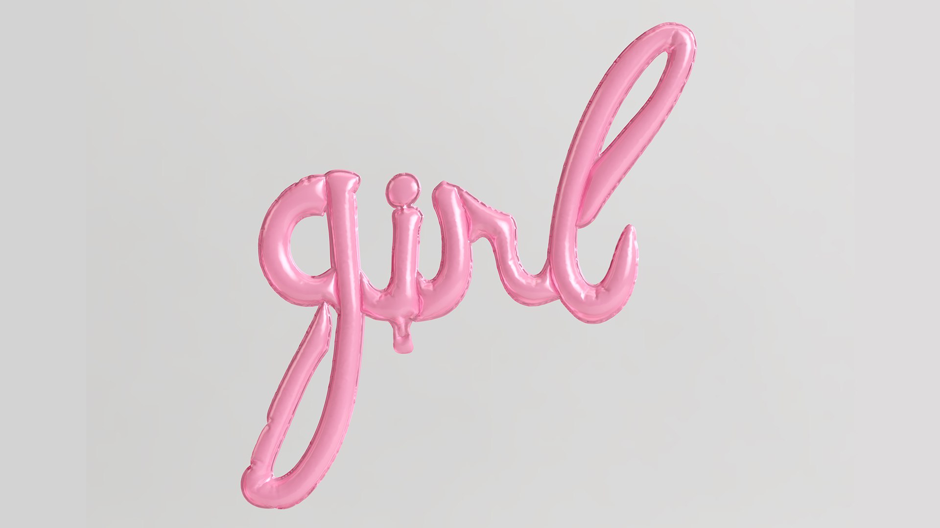 Girl Letter Balloon 3D Model - TurboSquid 1867151