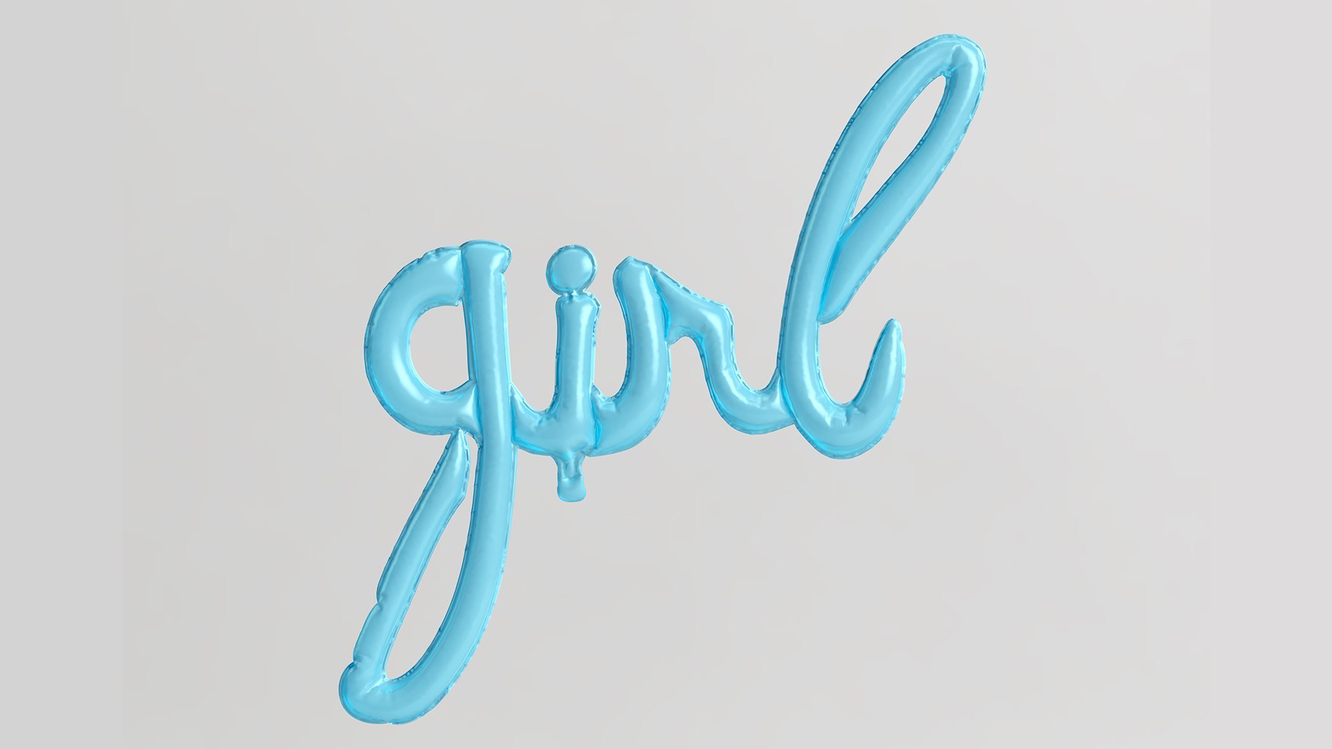 Girl Letter Balloon 3D Model - TurboSquid 1867151