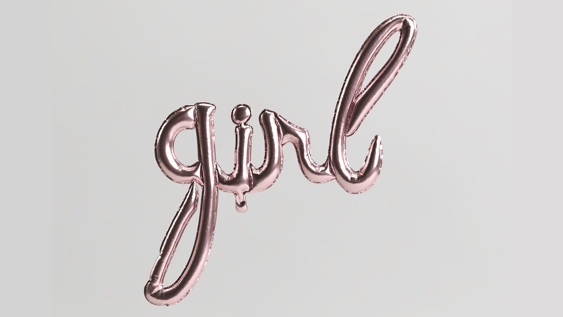 Girl Letter Balloon 3D Model - TurboSquid 1867151