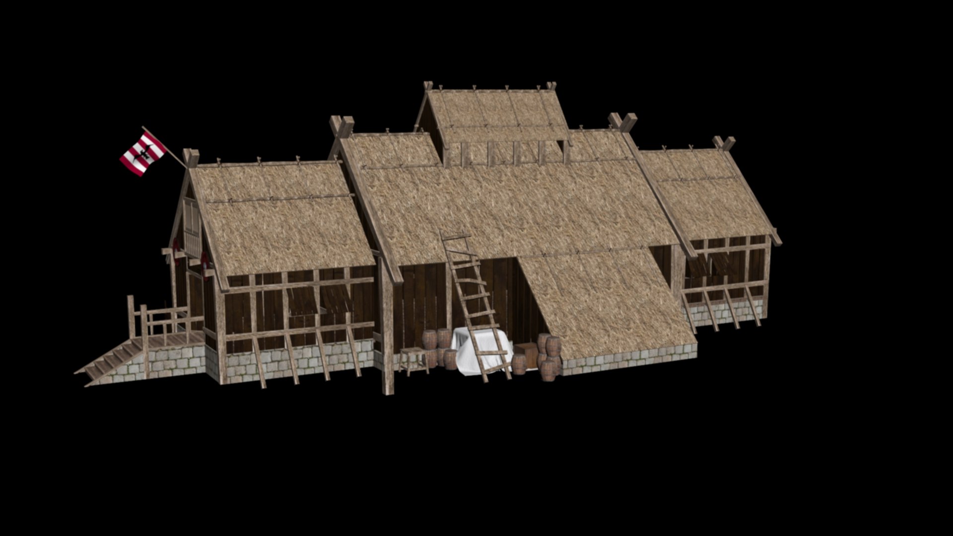 3D VIKING LONG HOUSE - TurboSquid 1736070