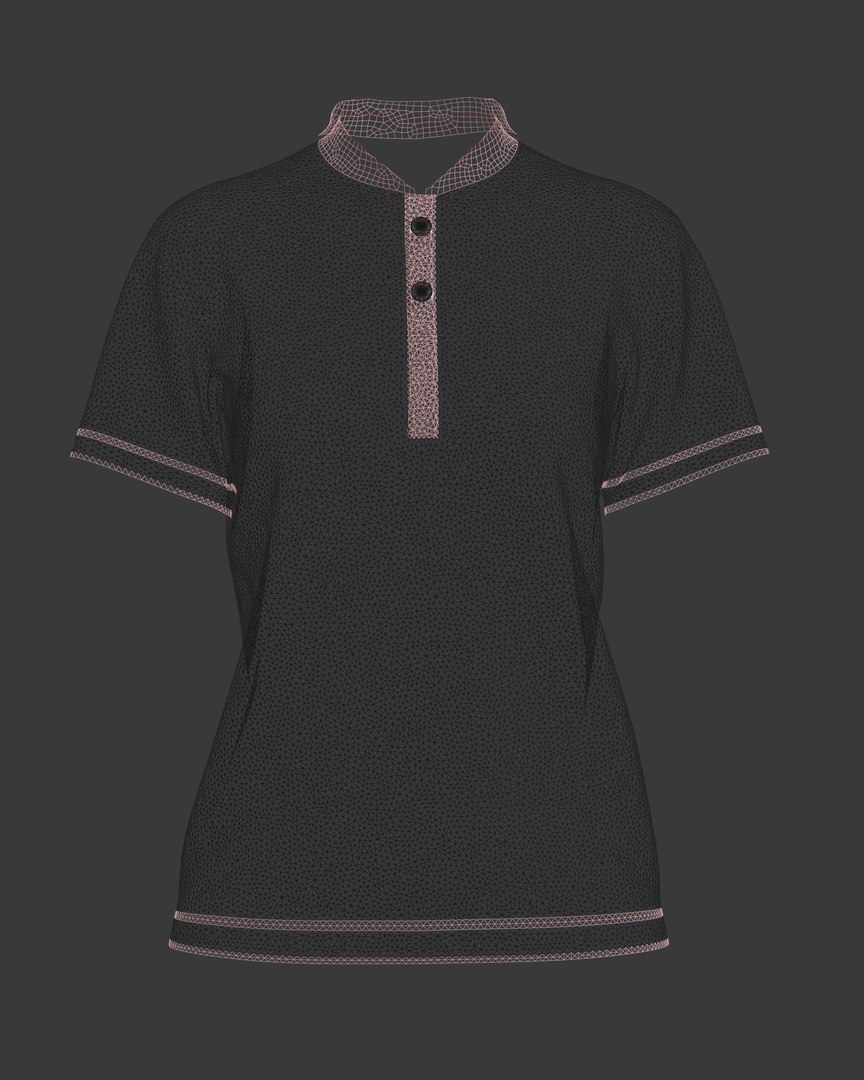 Ladies Black Polo Model - TurboSquid 1938797