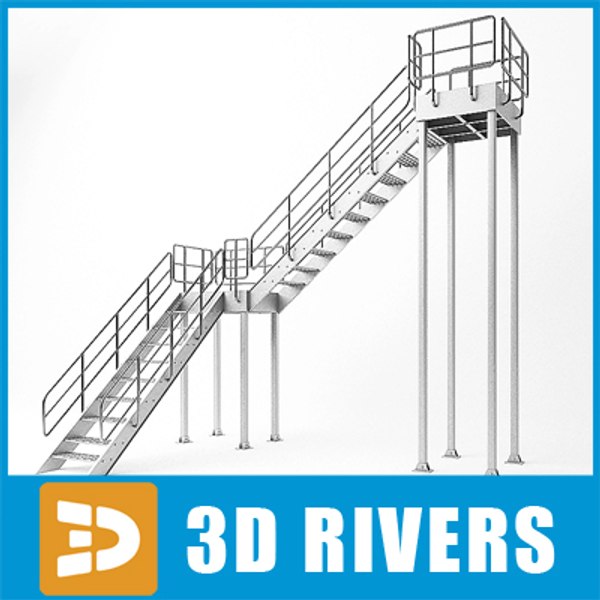 3d max ladder steps rigid