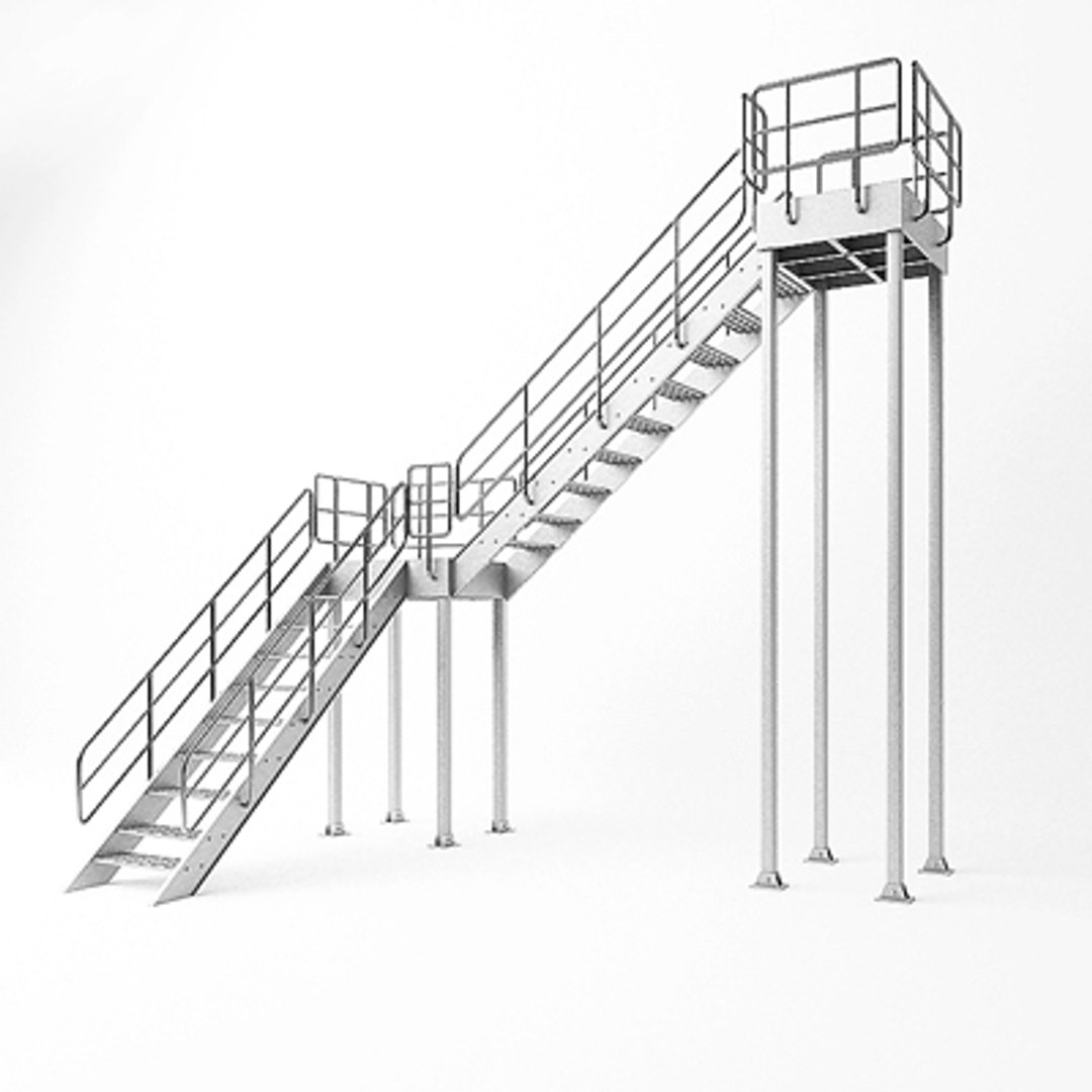 3d Max Ladder Steps Rigid