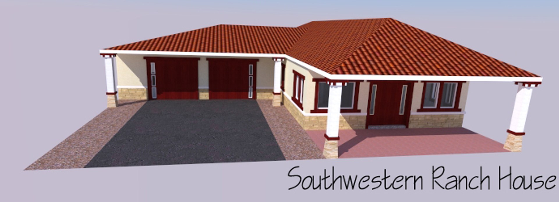 Ranch Home House 3d Model