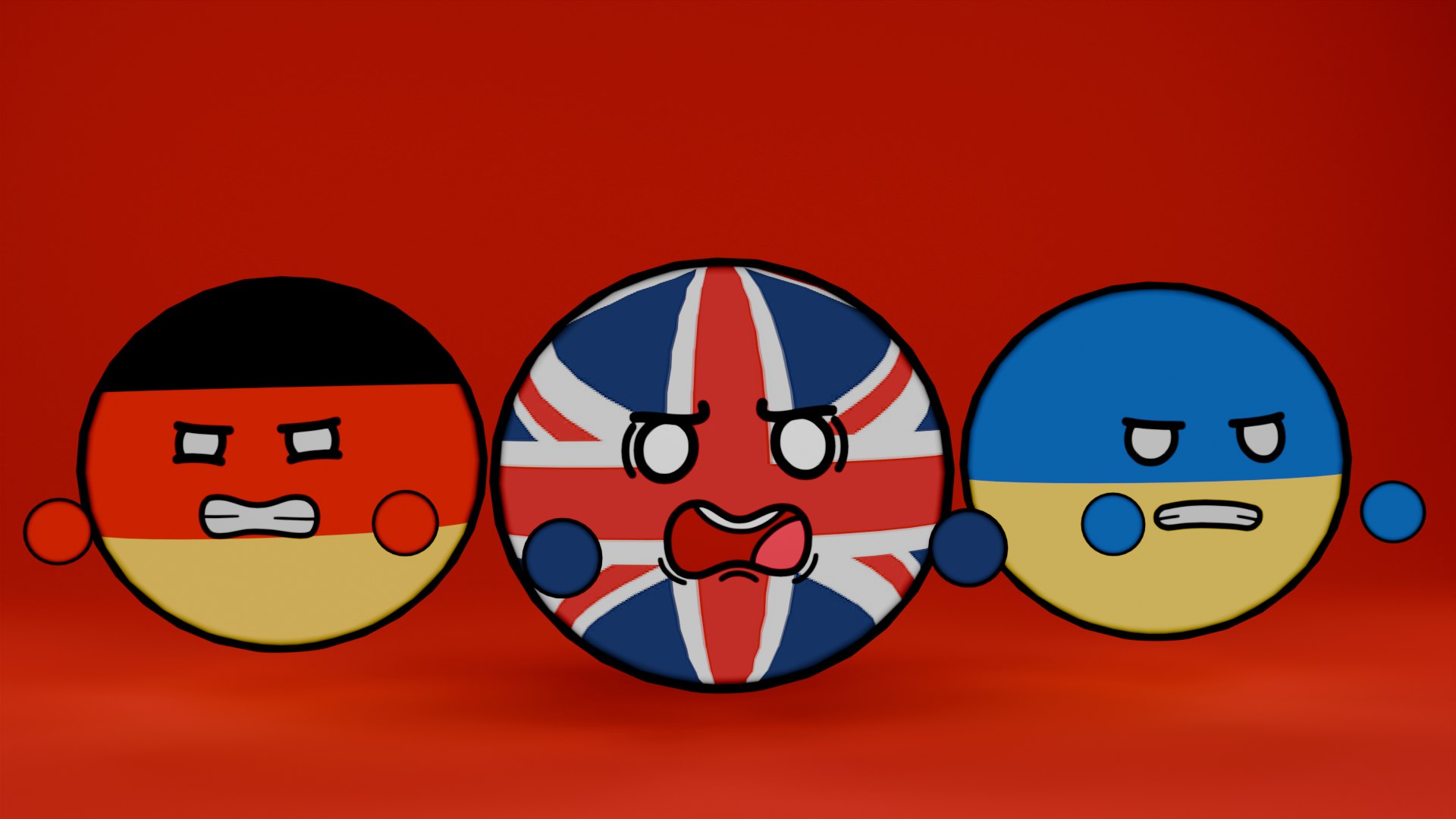 Modello 3D Countryball 3D - Sistema di animazione avanzato con Doodle ...