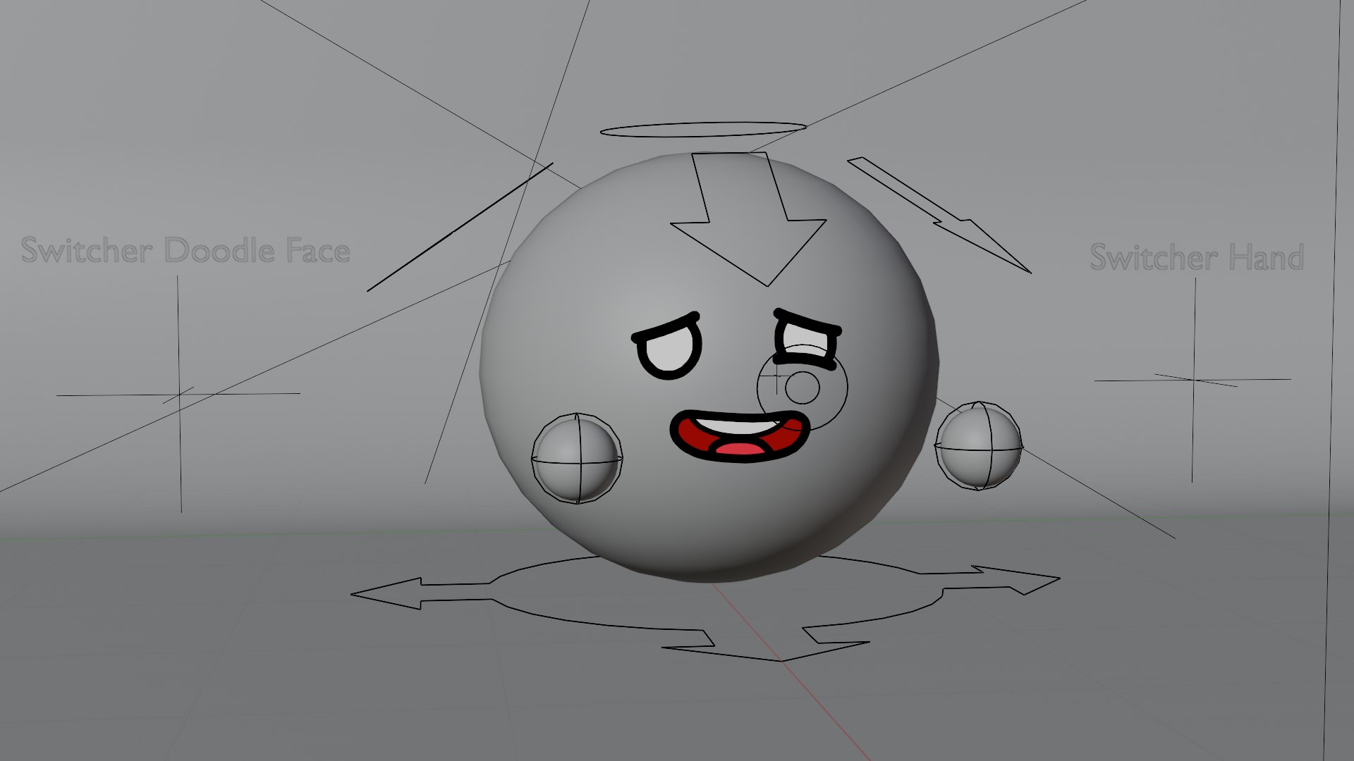 Countryball 3D - Advenced Rigged Animation System With Doodle Face 3D ...