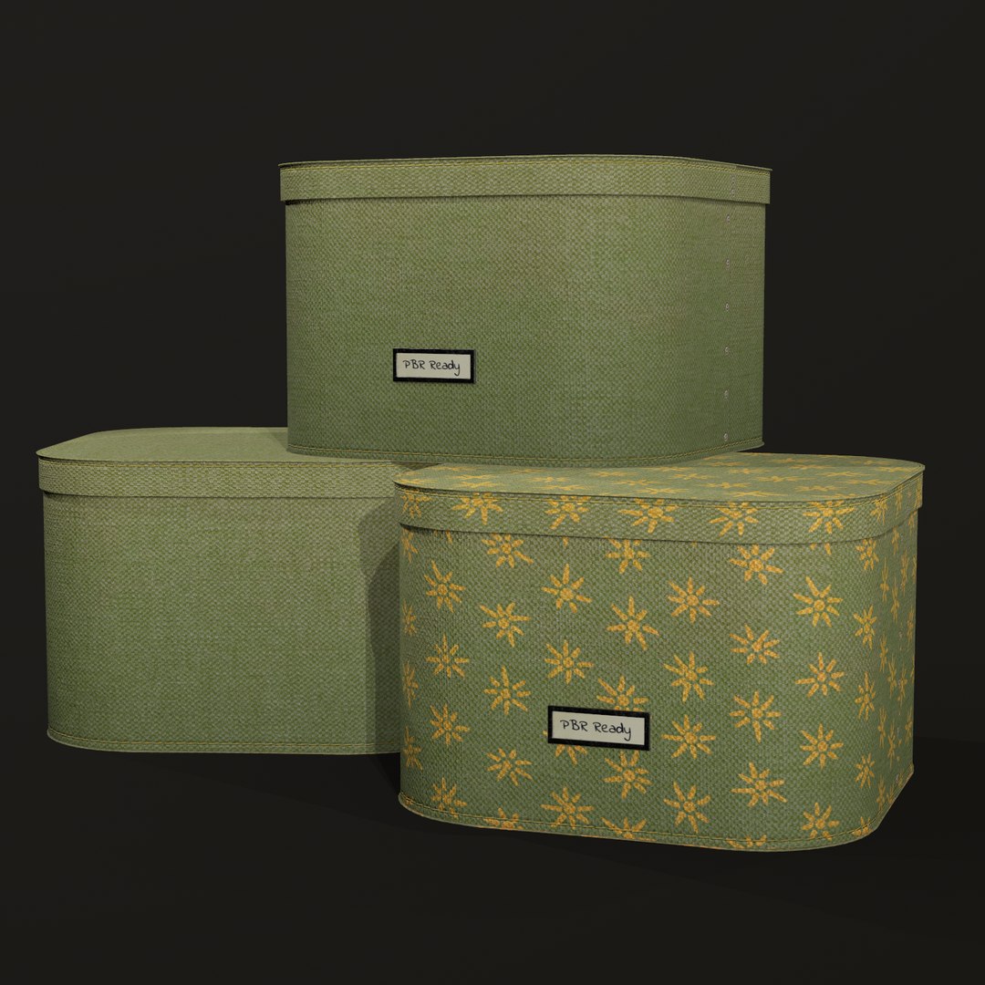 Fabric storage box 3D model - TurboSquid 1457328