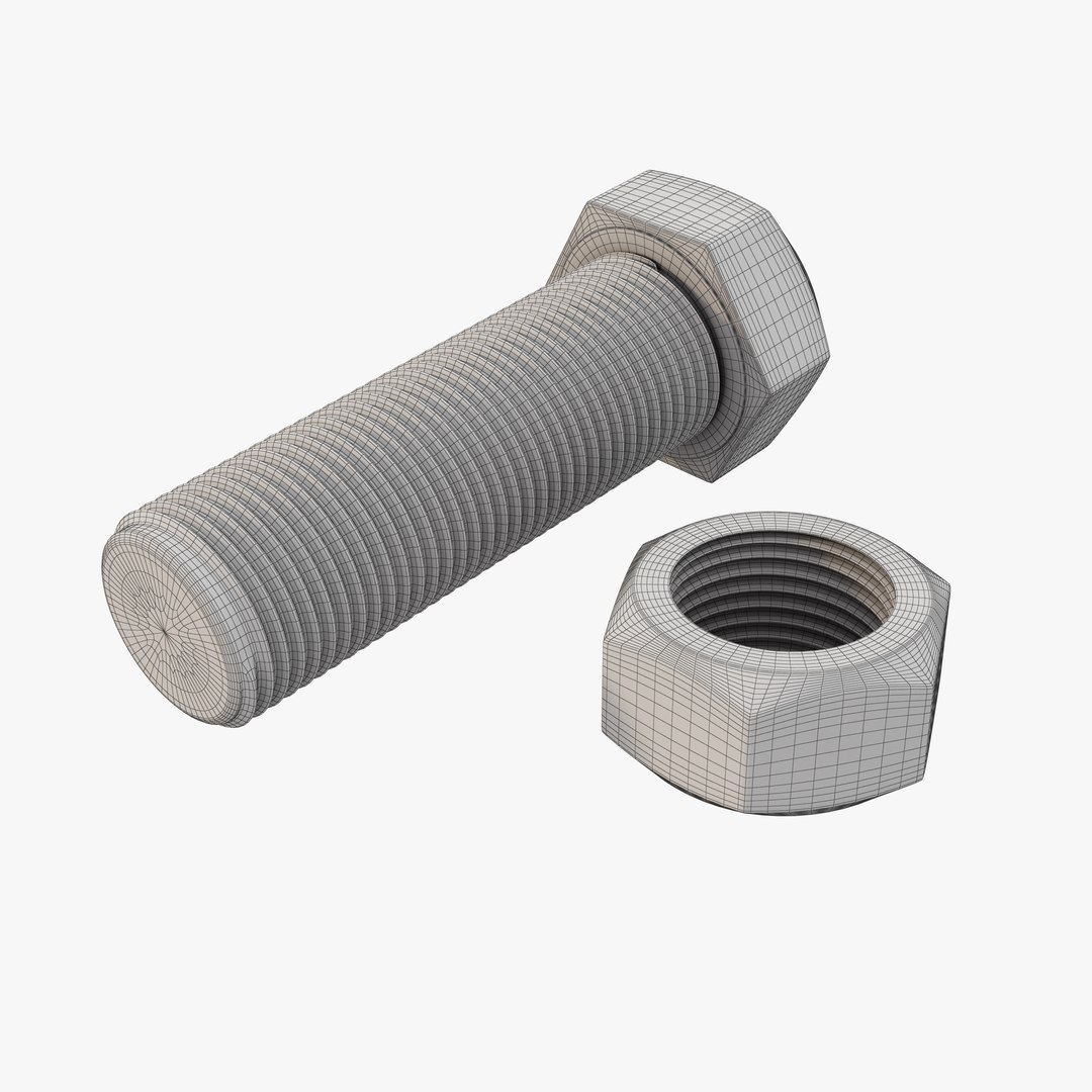 Bolt And Nut 3D Model - TurboSquid 2341545