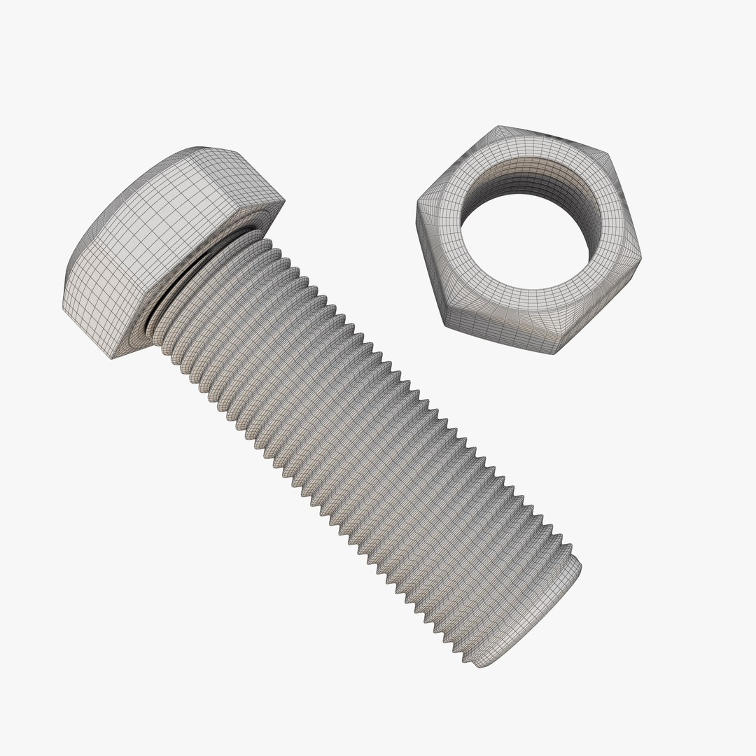 Bolt And Nut 3D Model - TurboSquid 2341545