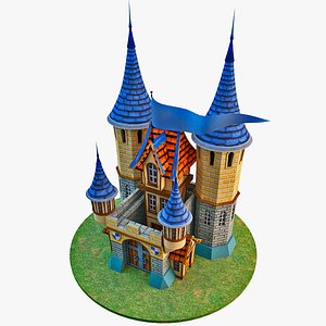 Low Poly Toy Castle 3D Models For Download | TurboSquid