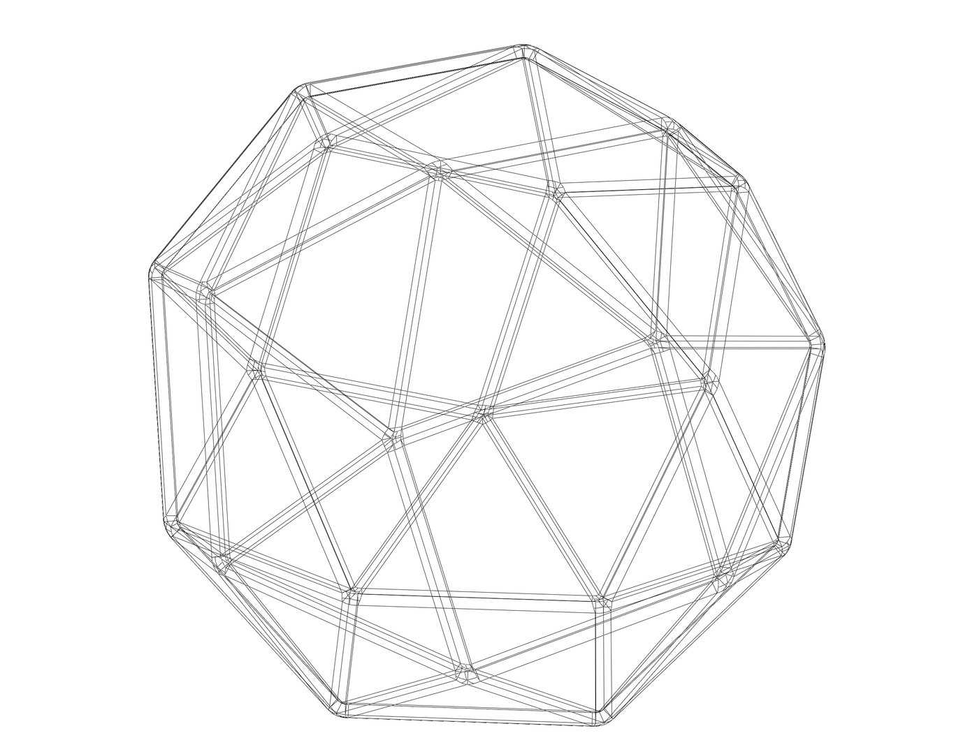 3D Wireframe Snub Cube Model - TurboSquid 2176091