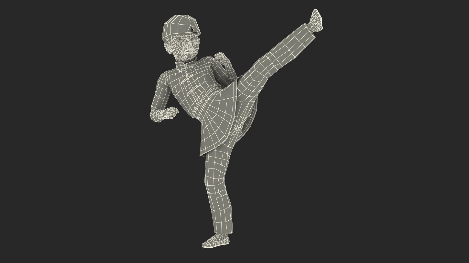 3D Asian Child Boy Kung Fu Kick Model - TurboSquid 1980911