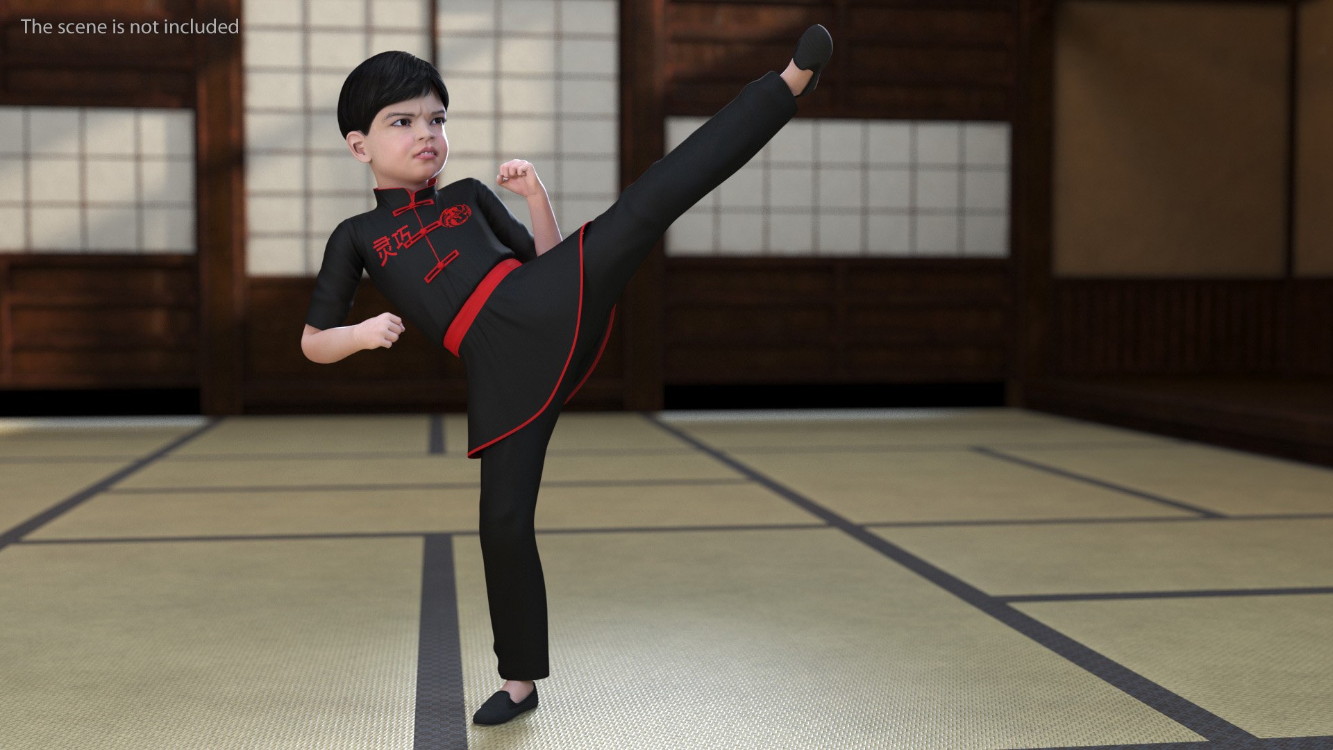 3D Asian Child Boy Kung Fu Kick Model - TurboSquid 1980911