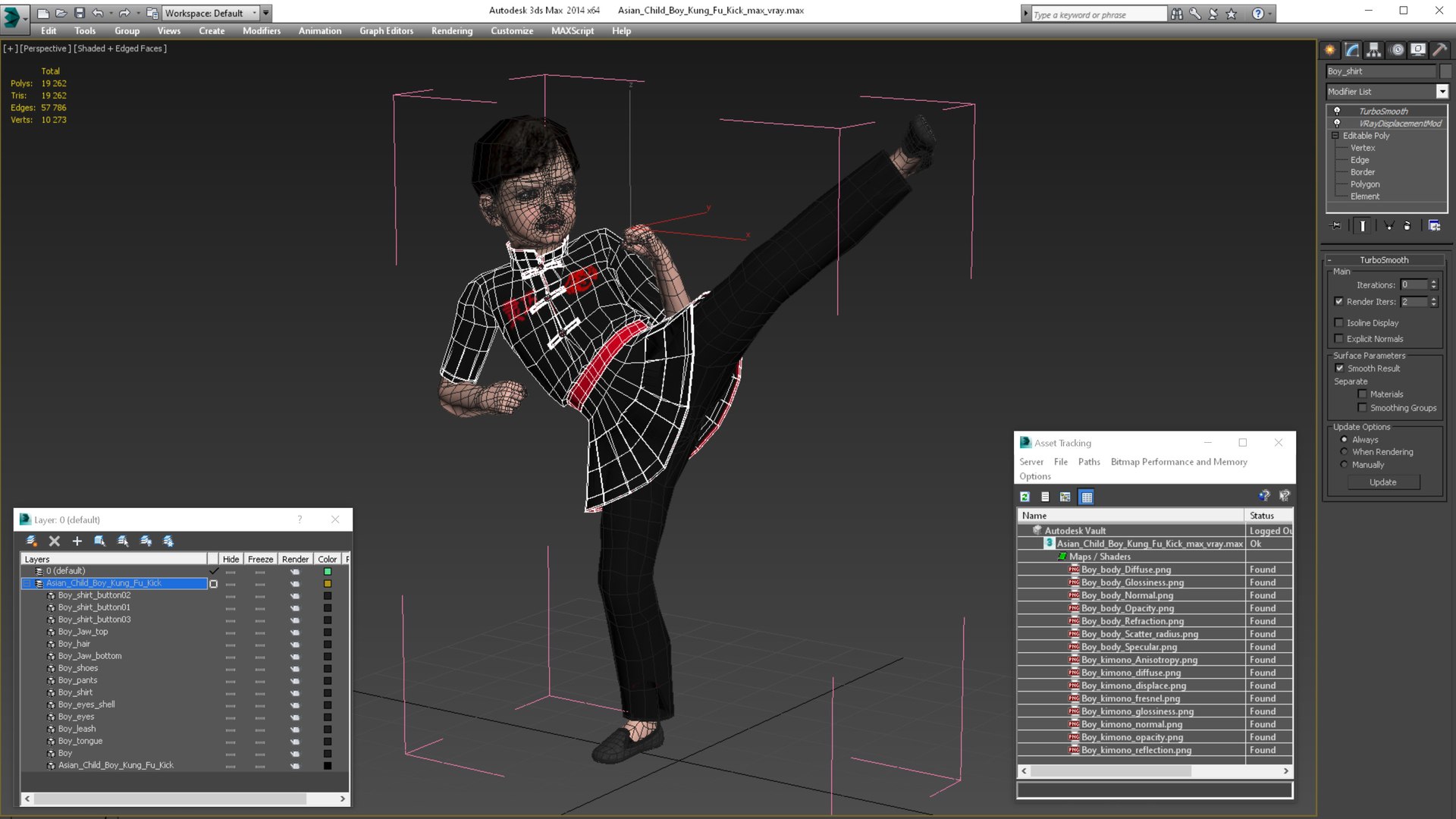 3D Asian Child Boy Kung Fu Kick model - TurboSquid 1980911