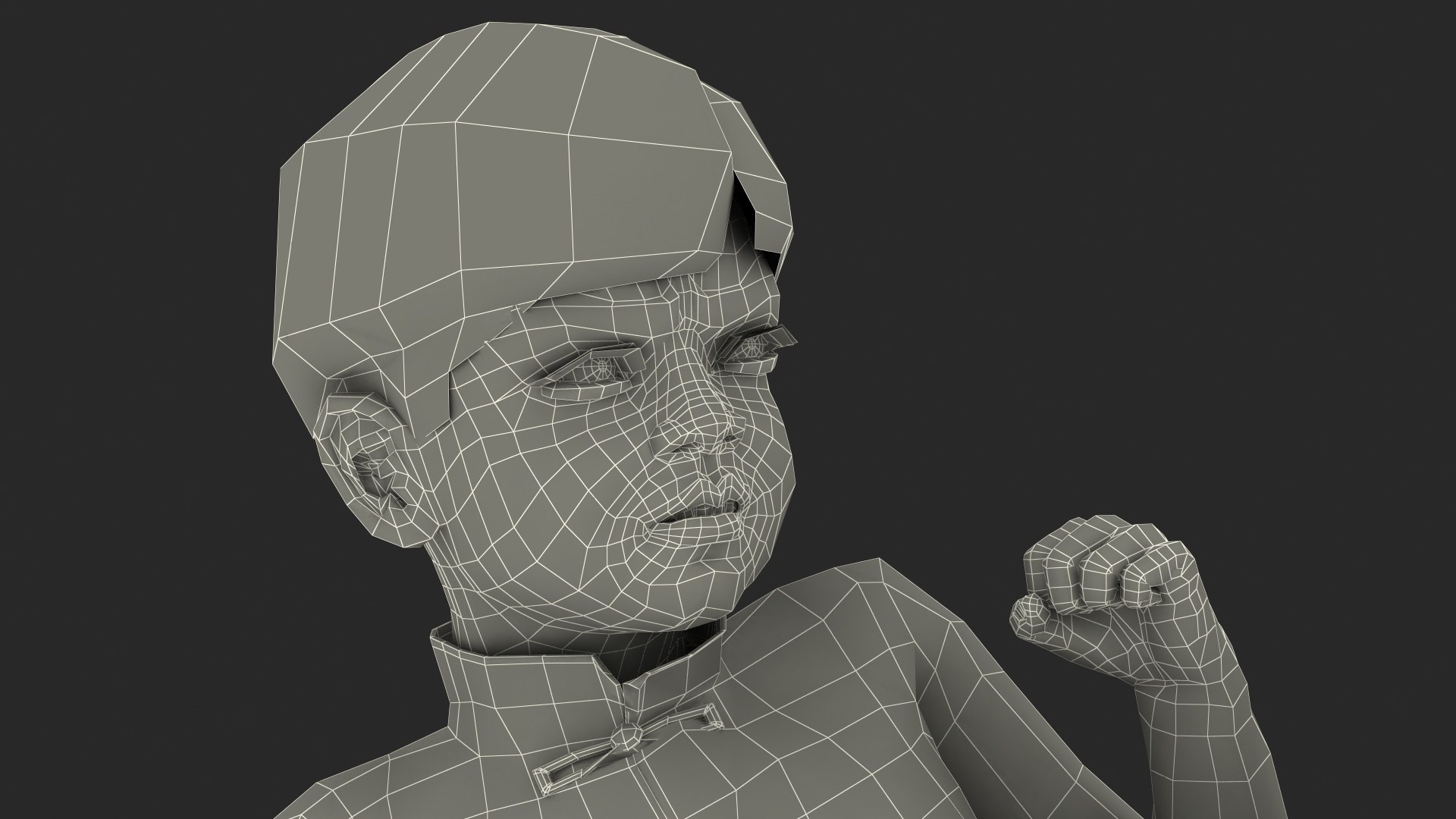 3D Asian Child Boy Kung Fu Kick model - TurboSquid 1980911