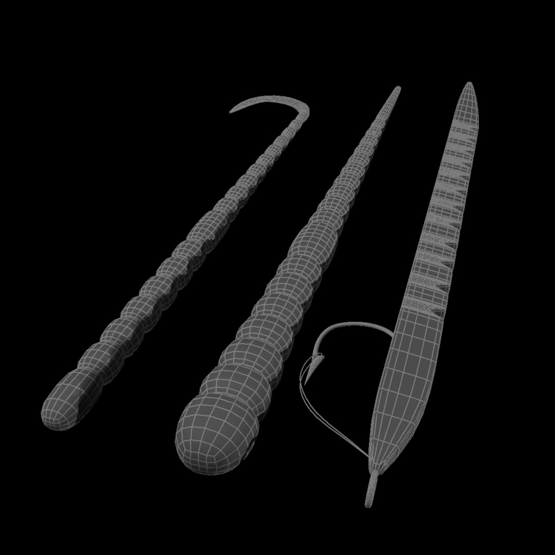 3d plastic worms model