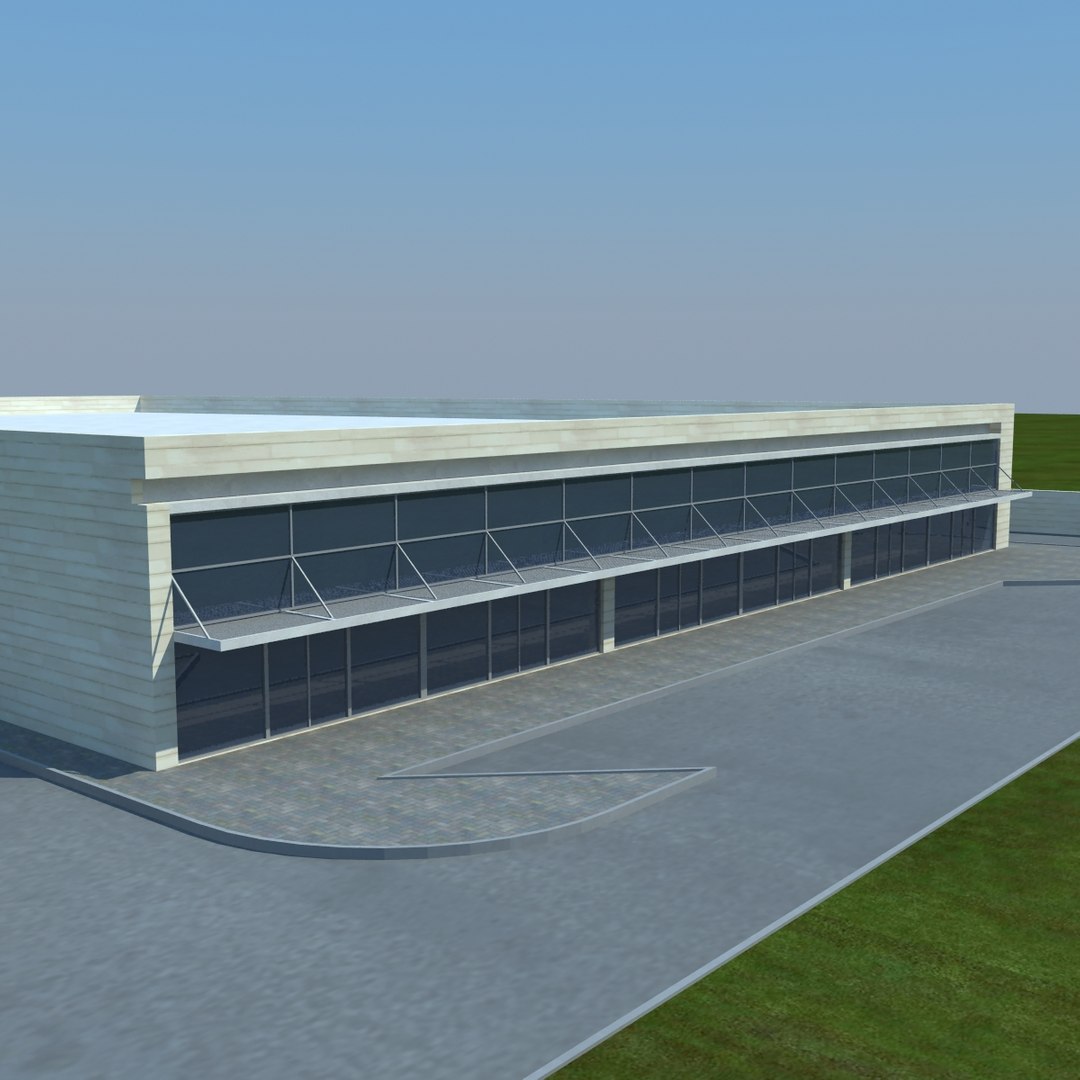 3d Model Factory Building