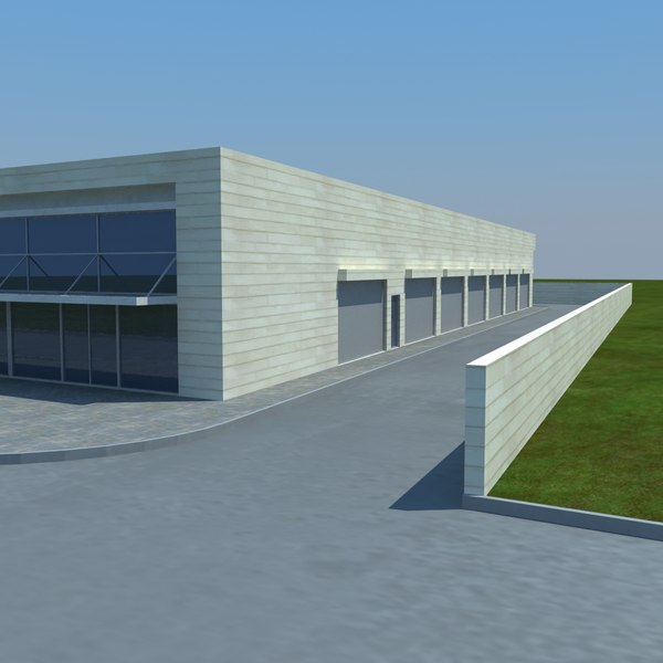3d model factory building