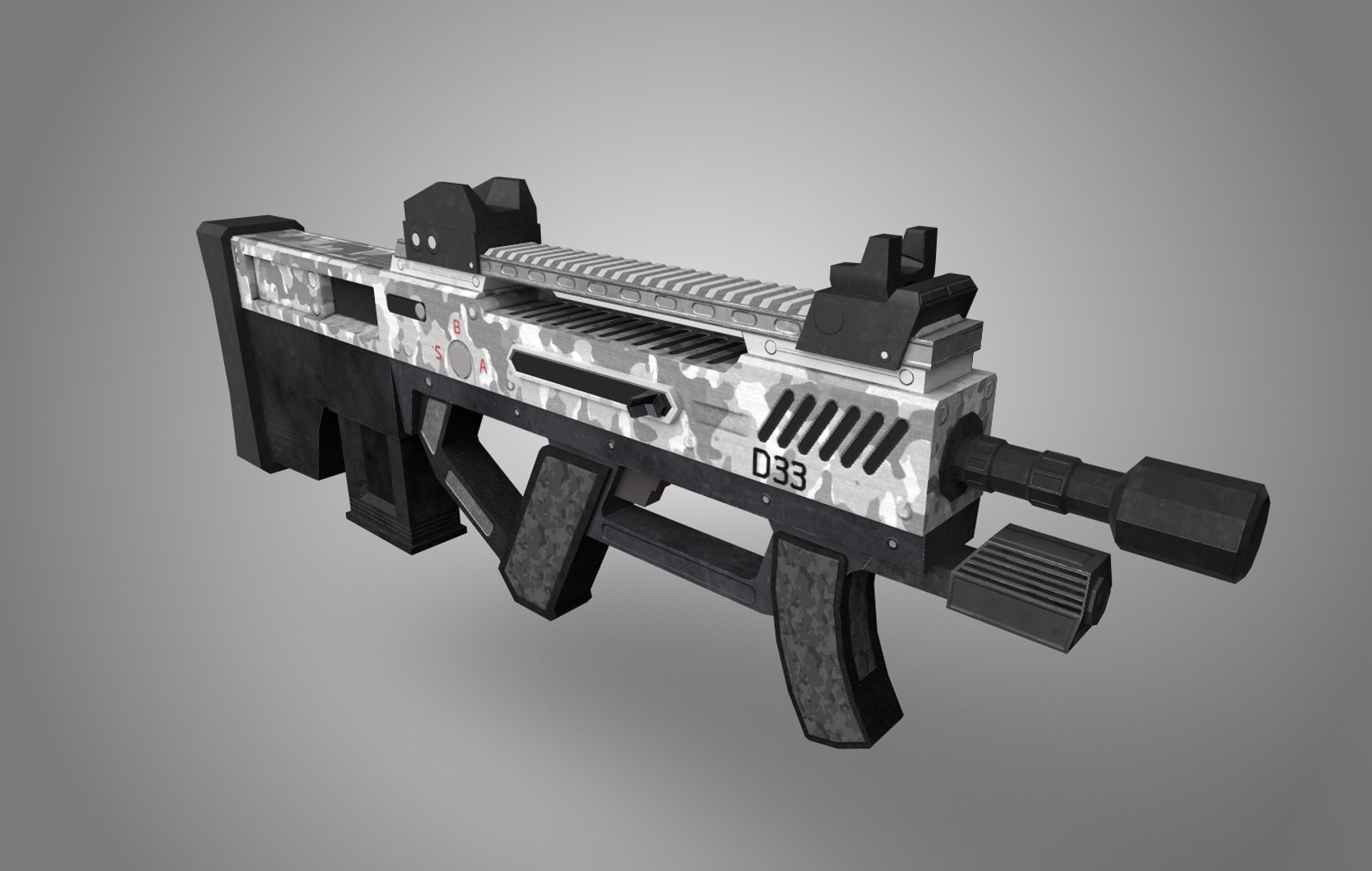 D33 Assault Rifle - 3D Model - TurboSquid 1398873