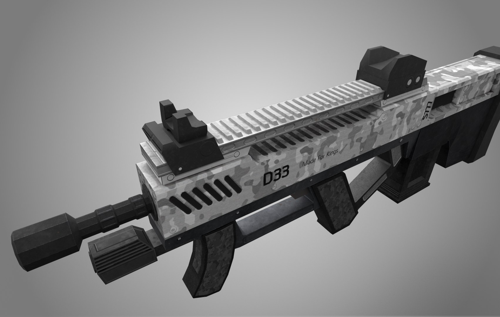D33 Assault Rifle - 3D Model - TurboSquid 1398873
