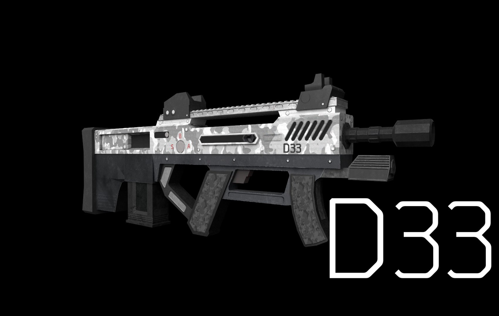 D33 Assault Rifle - 3D Model - TurboSquid 1398873