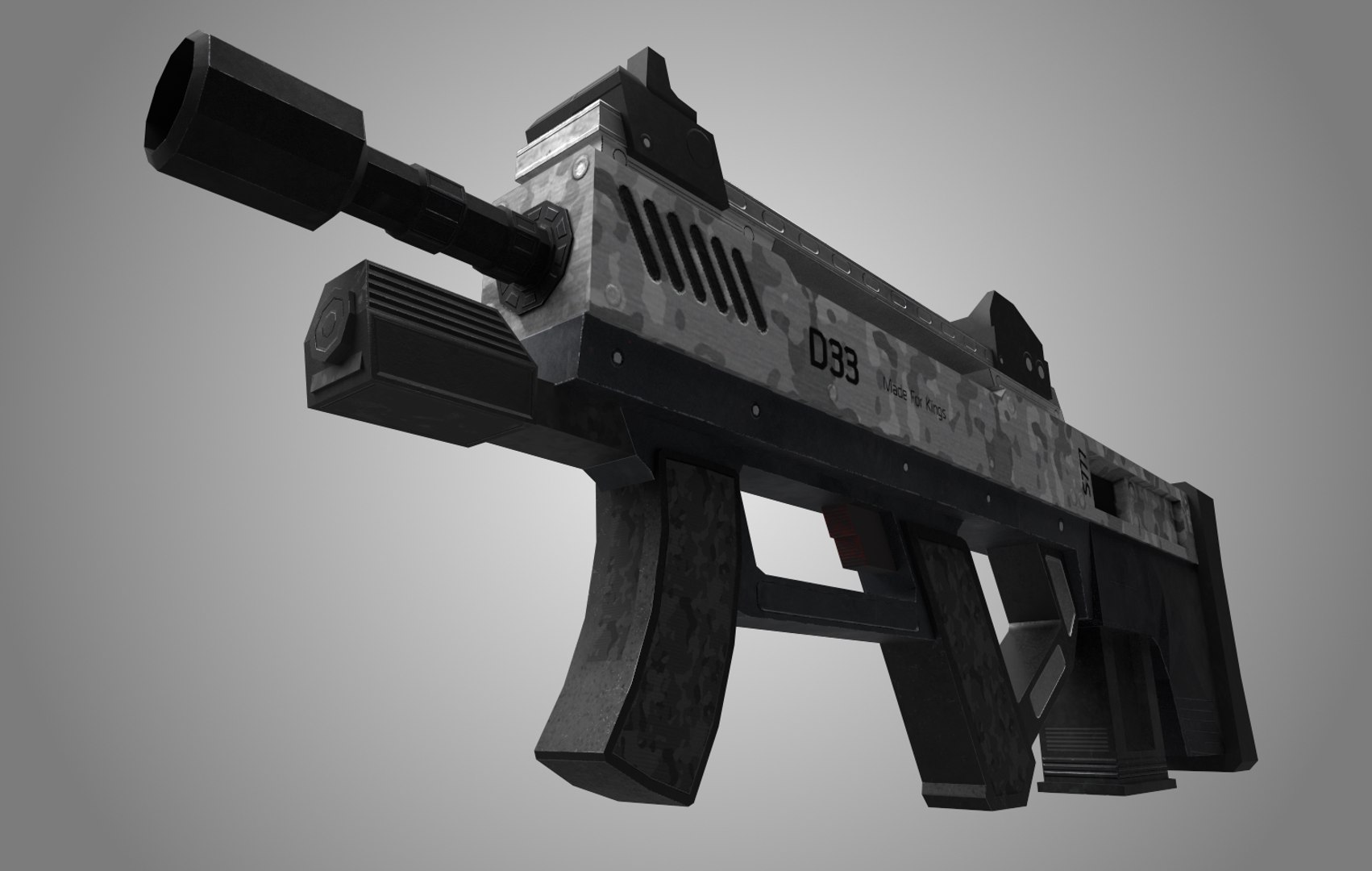 D33 Assault Rifle - 3D Model - TurboSquid 1398873
