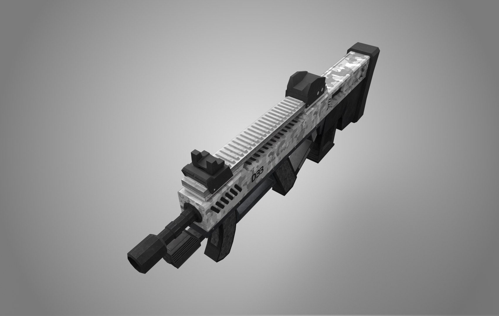 D33 Assault Rifle - 3D Model - TurboSquid 1398873