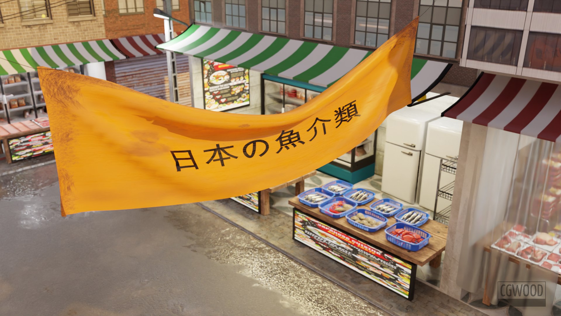 3D Seafood Market - TurboSquid 2288668