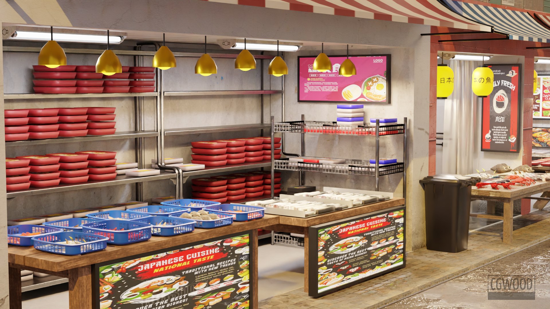 3D Seafood Market - TurboSquid 2288668