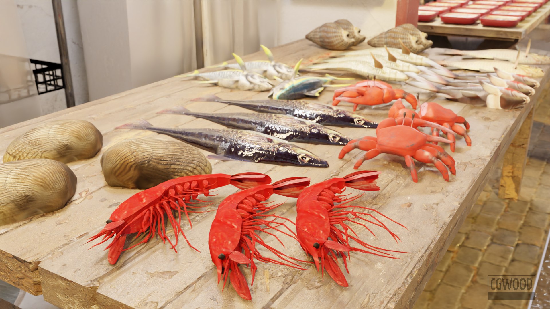 3D Seafood Market - TurboSquid 2288668