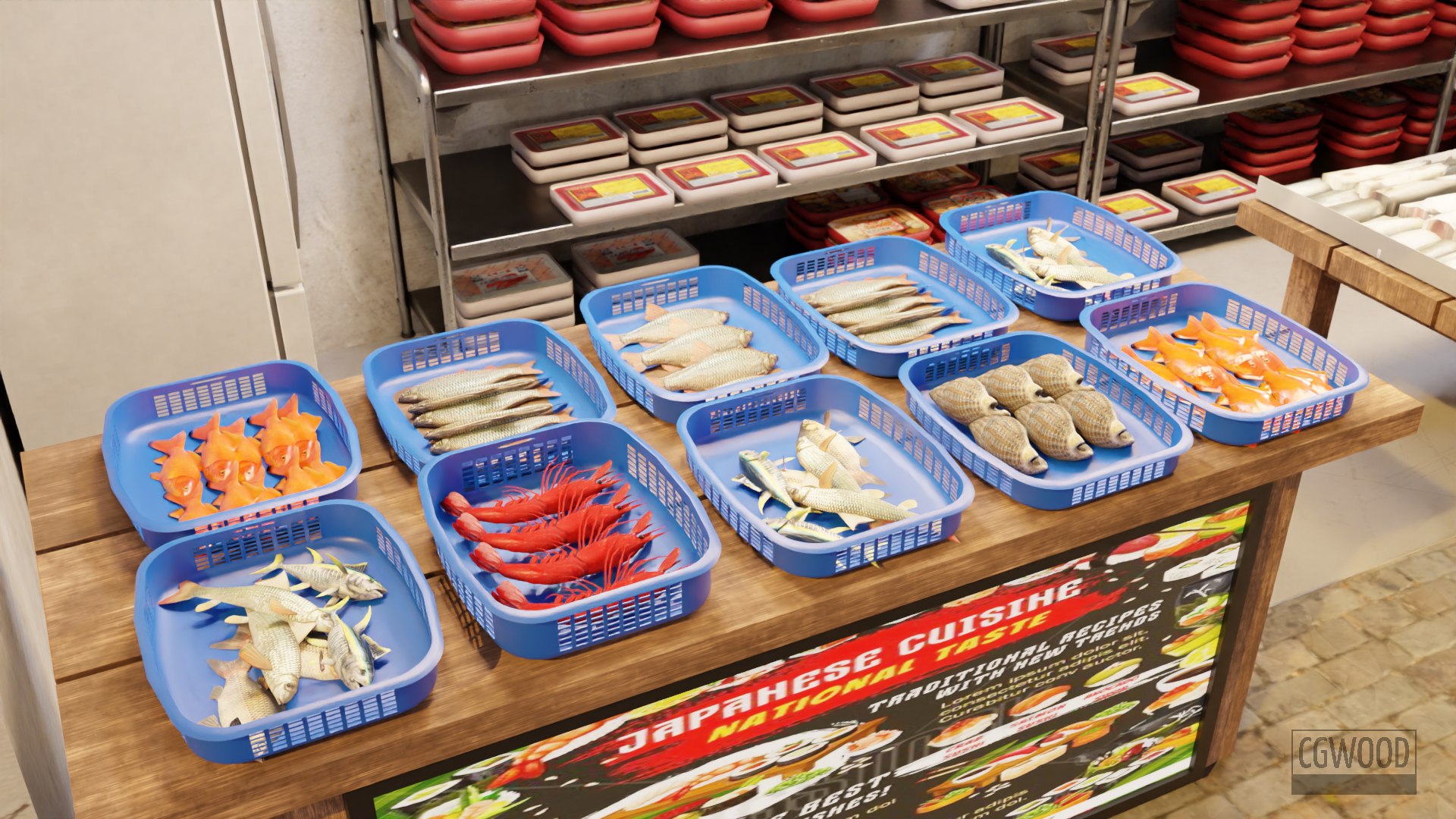 3D Seafood Market - TurboSquid 2288668