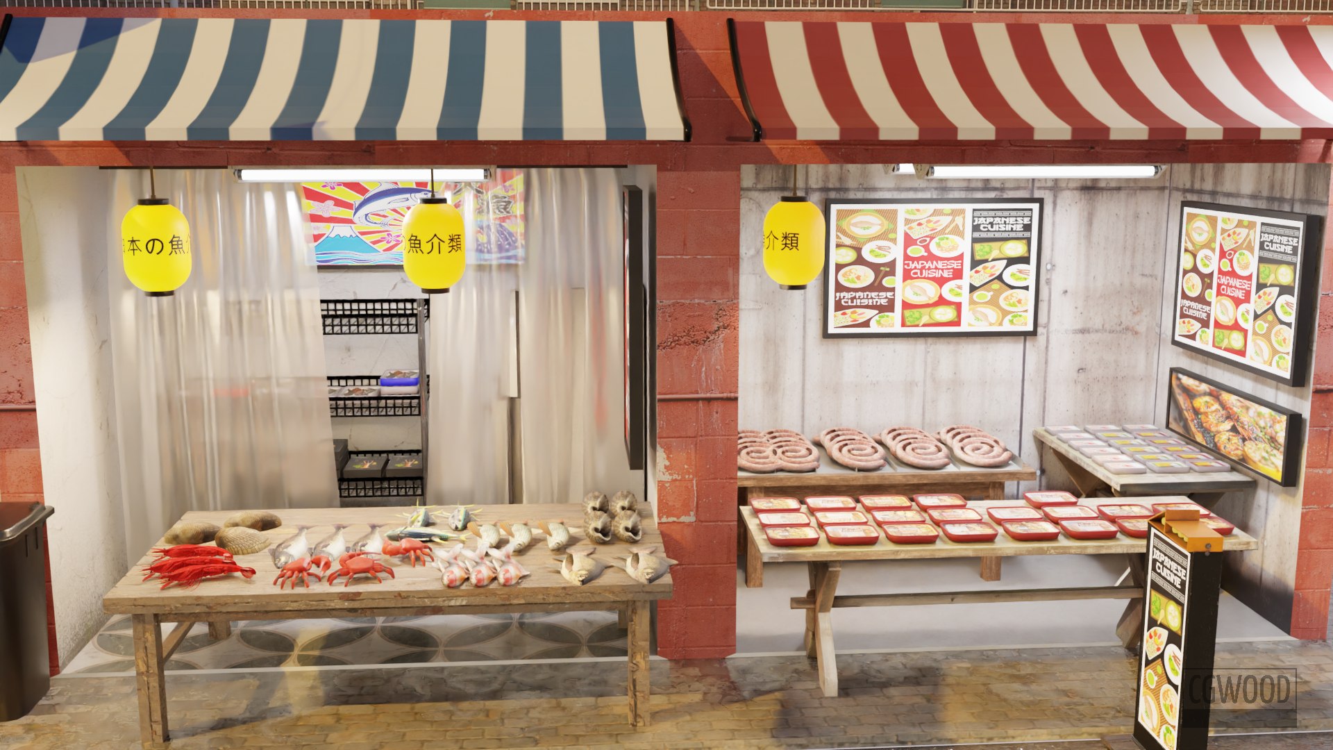 3D Seafood Market - TurboSquid 2288668