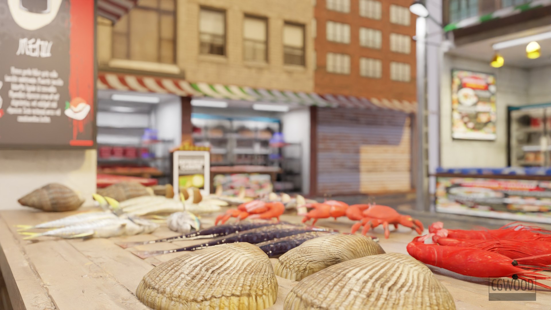 3D Seafood Market - TurboSquid 2288668
