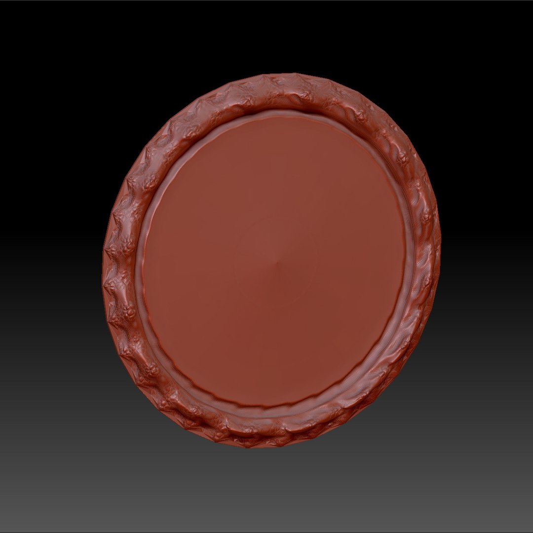 Old Circle Picture Frame Obj